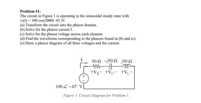 Solved Problem \#1: The circuit in Figure 1 is operating in | Chegg.com