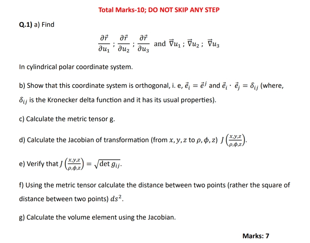 Solved Total Marks-10; DO NOT SKIP ANY STEPQ.1) ﻿a) | Chegg.com