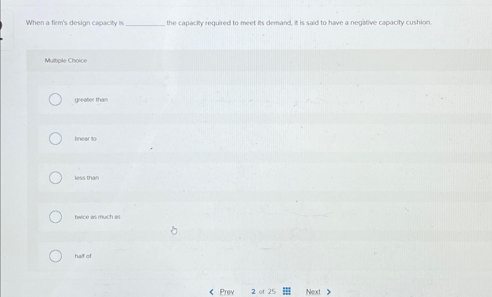 Solved When a firm's design capacity is the capacity | Chegg.com