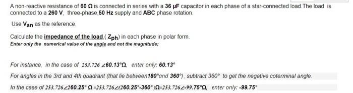 Solved A non-reactive resistance of 60 2 is connected in | Chegg.com