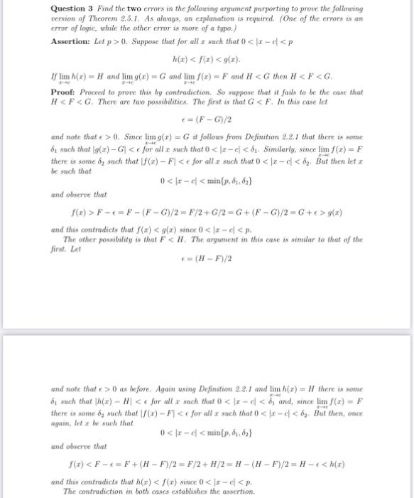 Solved Question 4 Formulate a correct version of the | Chegg.com
