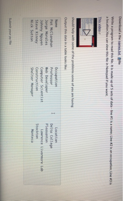 Solved Download a the names.txt file Write a program to read | Chegg.com
