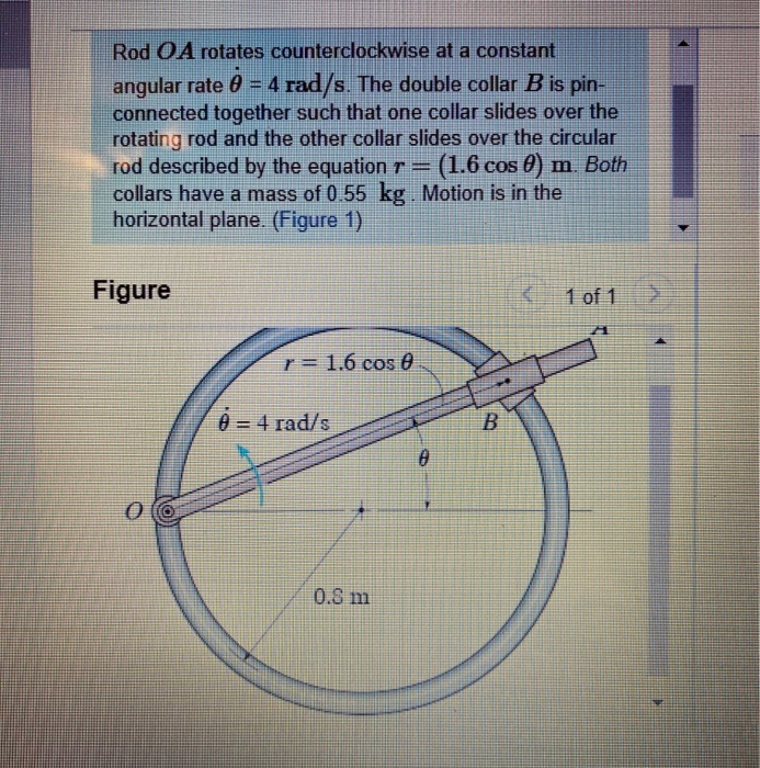 Solved Rod O A rotates counterclockwise at a constant | Chegg.com