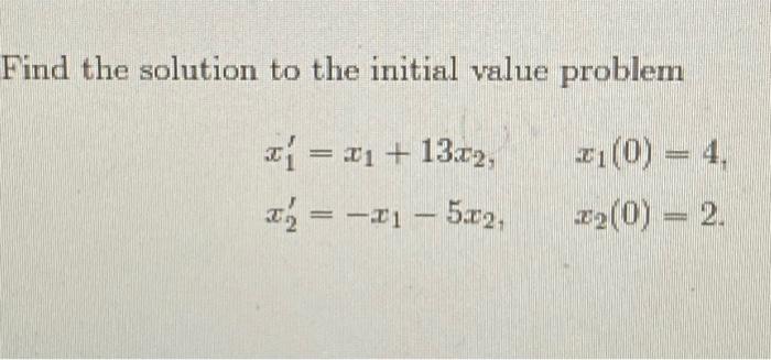 Solved Find the solution to the initial value problem | Chegg.com