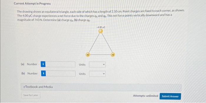Solved The drawing shows an equilateral triangle, each side | Chegg.com