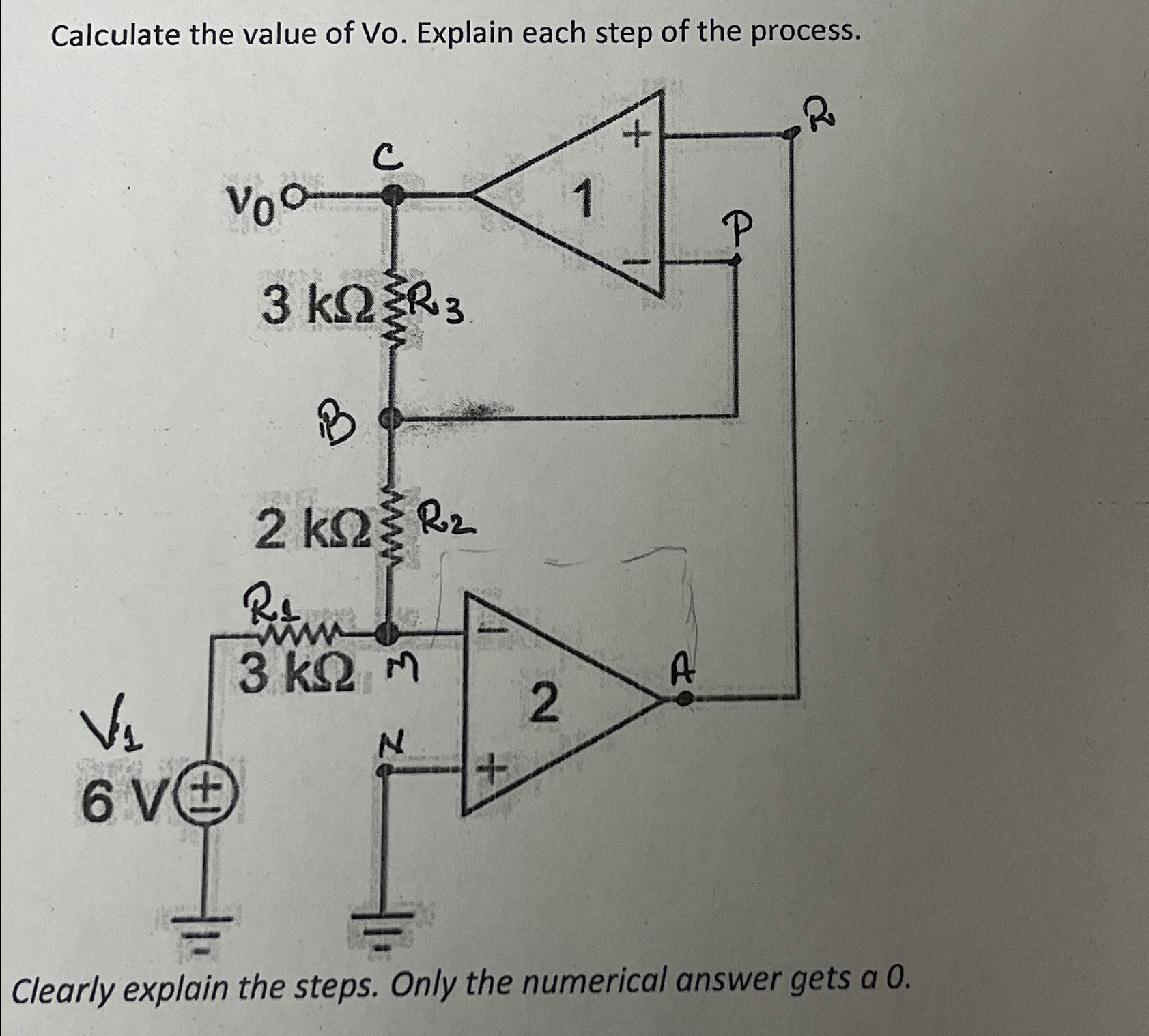 Solved Calculate the value of Vo. ﻿Explain each step of the | Chegg.com