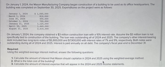 Solved please help calculate interest using weighted average | Chegg.com