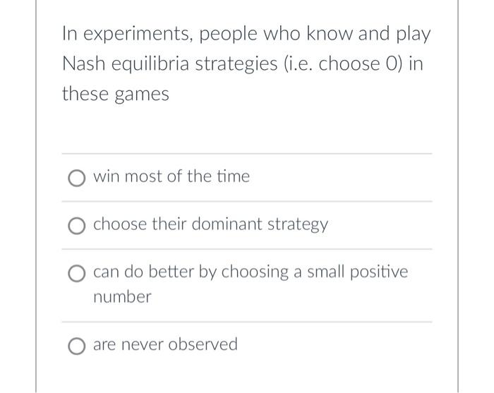 Solved Consider a game where each player picks a number from | Chegg.com