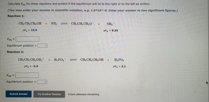 Solved Calculate Keq for these reactions and predict if the | Chegg.com