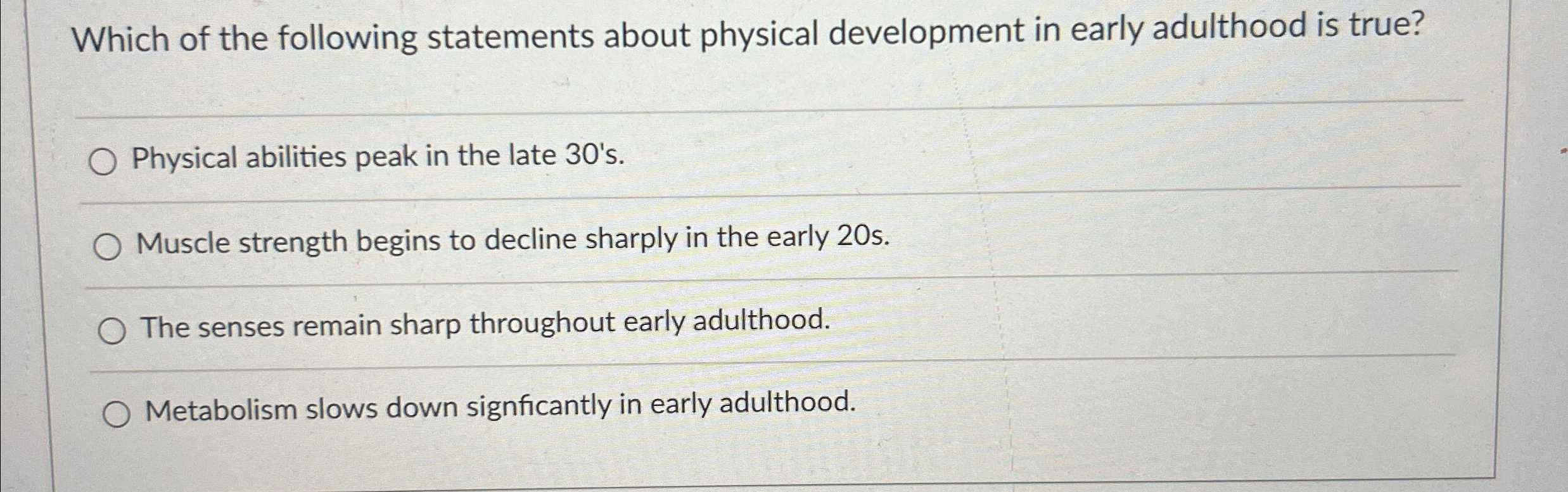 Solved Which of the following statements about physical | Chegg.com