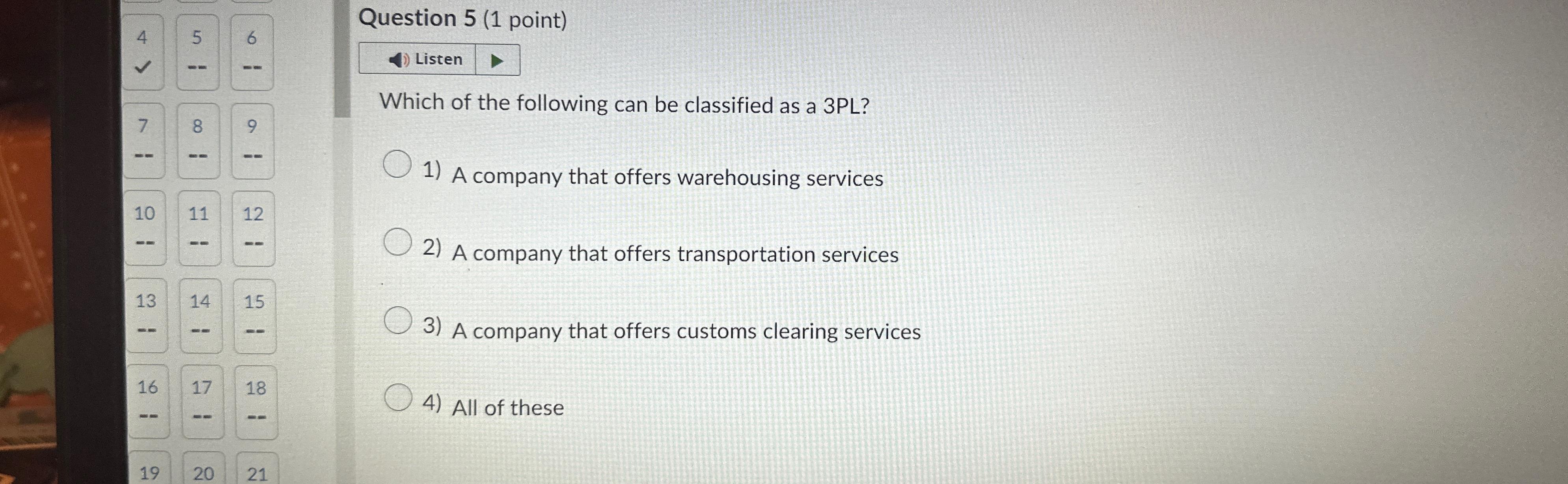 Solved Question 5 (1 ﻿point)ListenWhich of the following can | Chegg.com