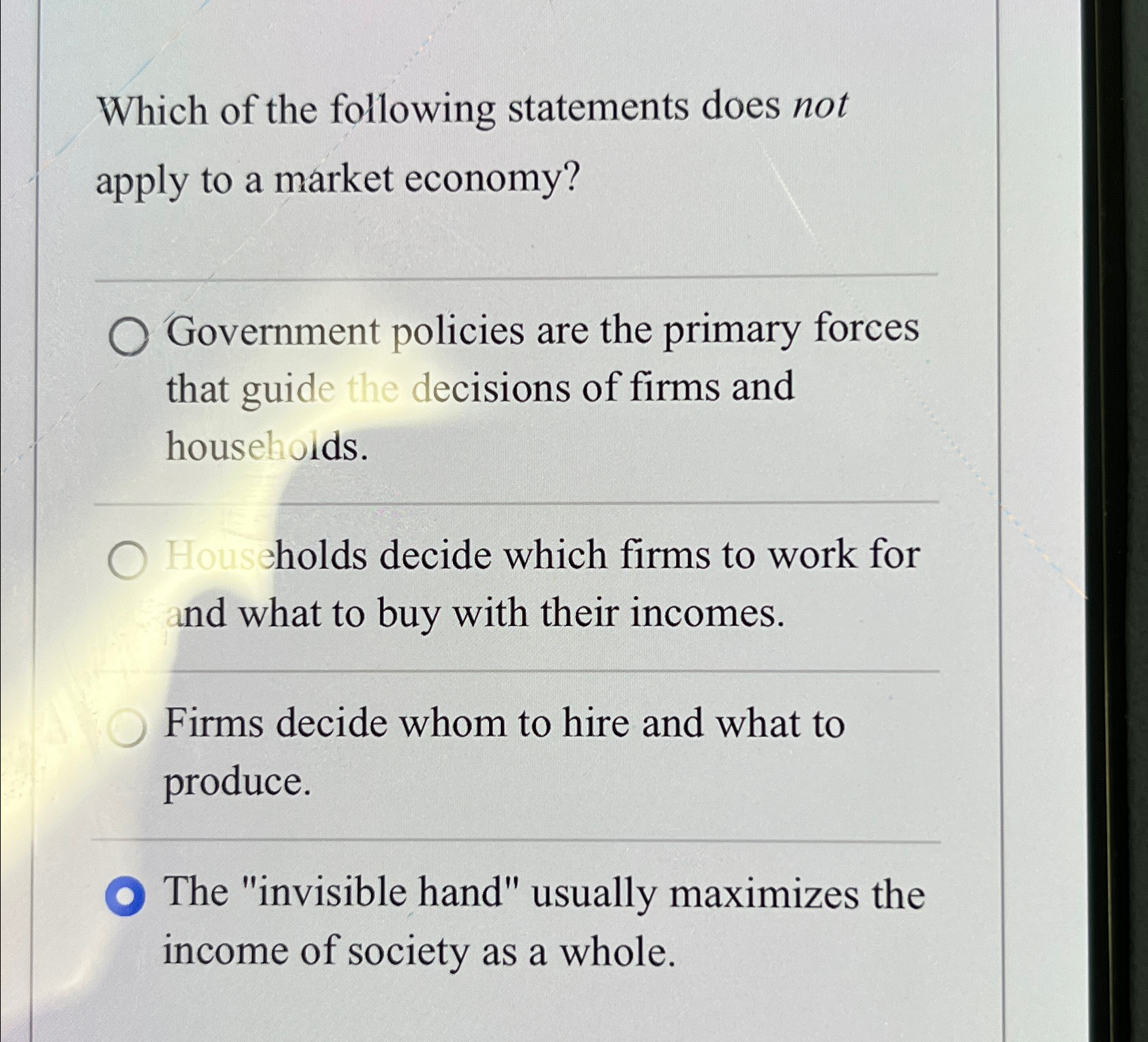 Solved Which of the following statements does not apply to a | Chegg.com