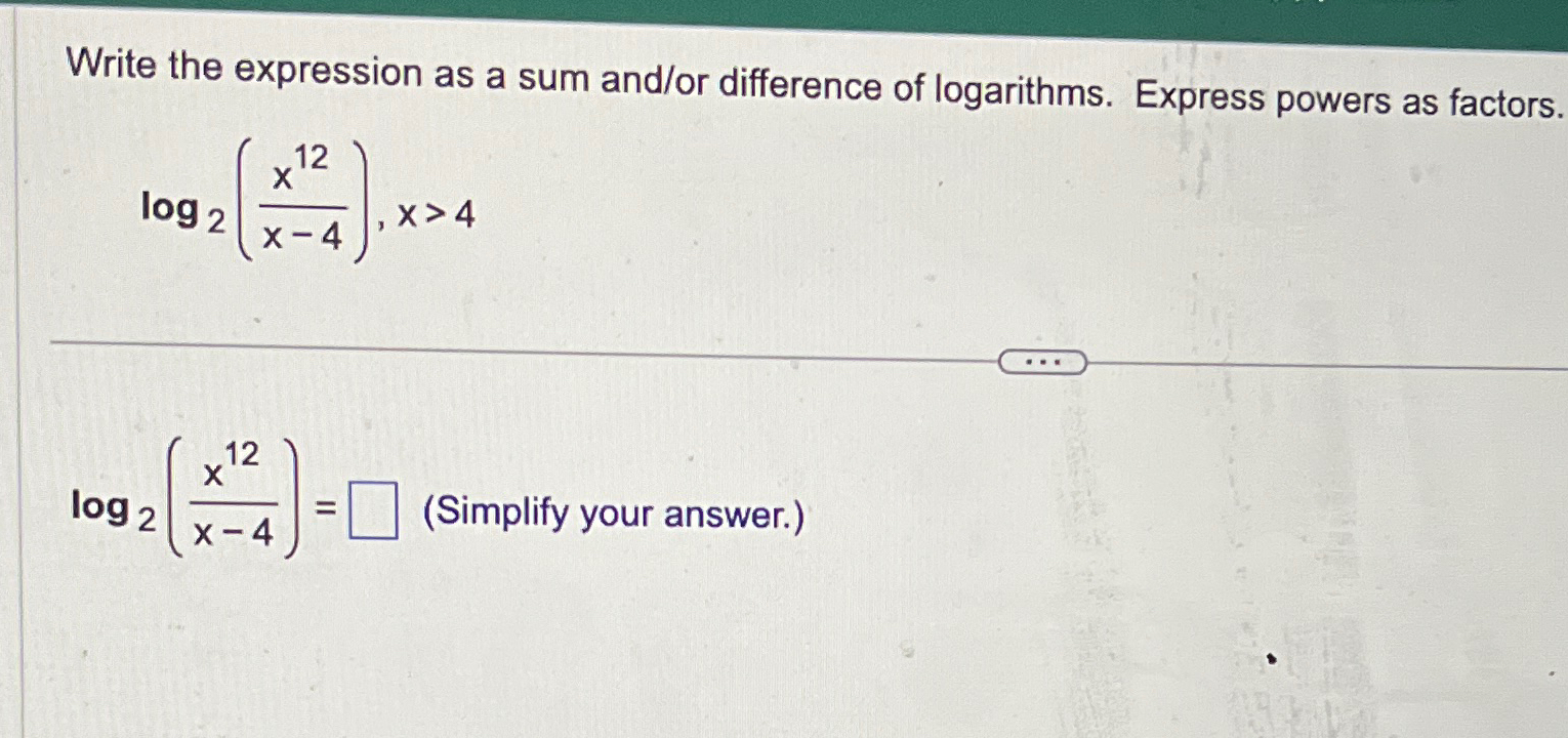 Solved Write the expression as a sum and/or difference of | Chegg.com