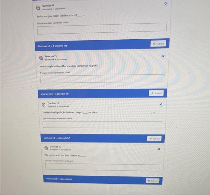 Solved Eorismahes woodea piates. The table below shows the | Chegg.com