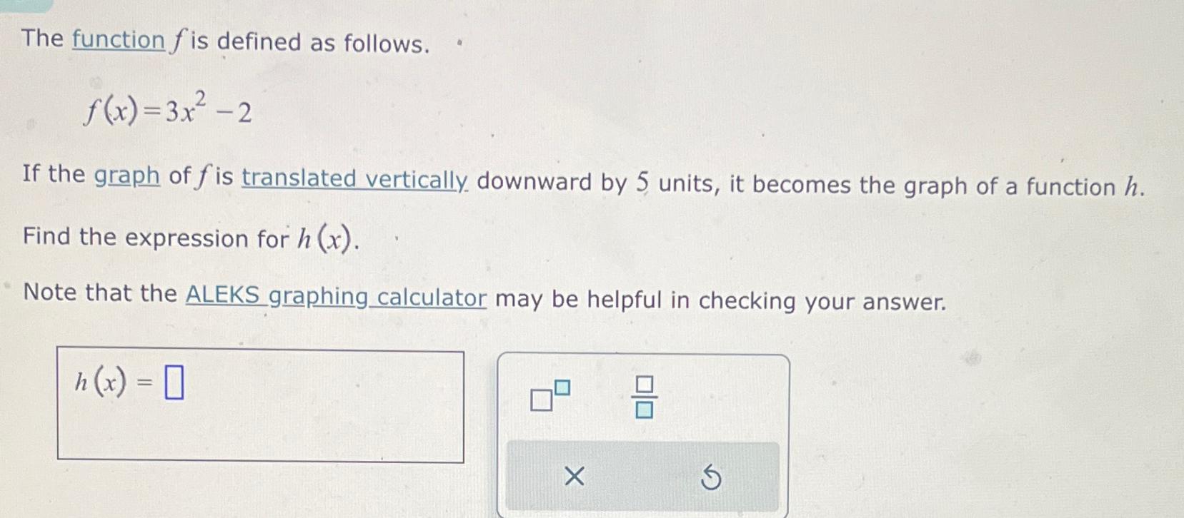 Solved The function f ﻿is defined as follows.f(x)=3x2-2If | Chegg.com