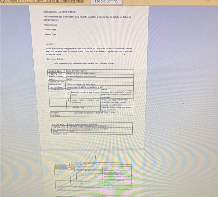 stay Protected view. Enable Editing The systems that | Chegg.com