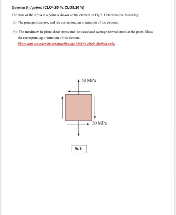 Solved Question 5.0 points, ICLO4:80 %, CLO5:20 %) The state | Chegg.com