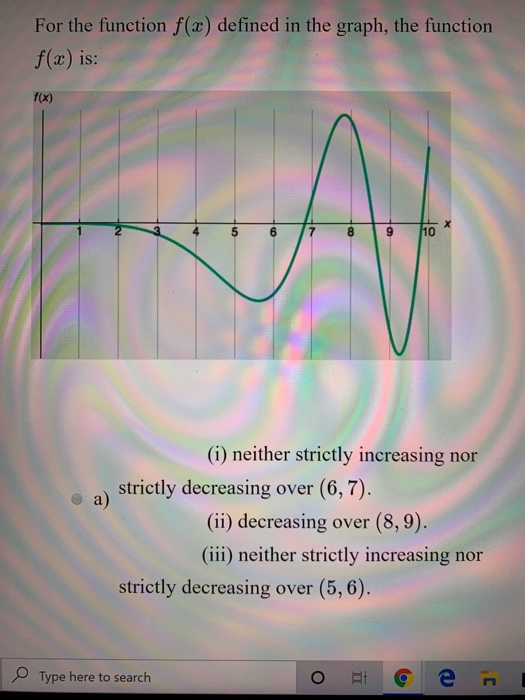 Solved For the function f(x) defined in the graph, the | Chegg.com