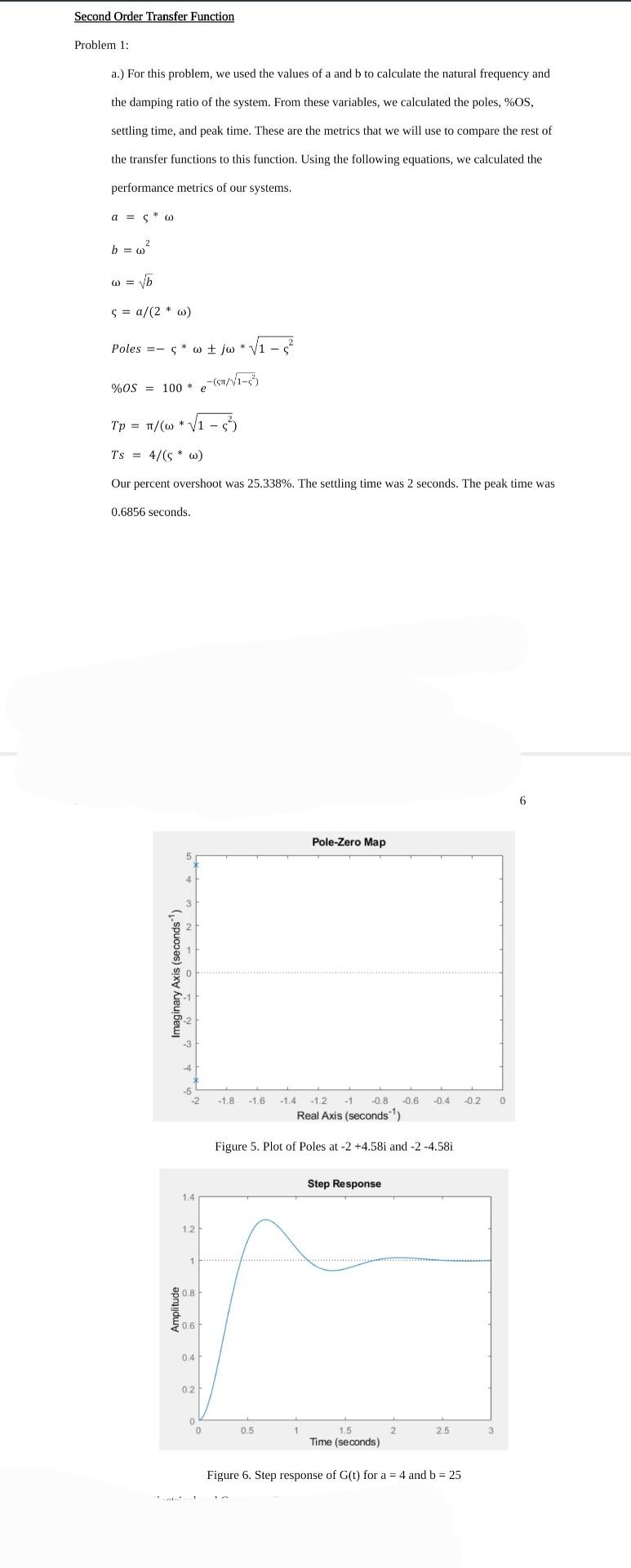 Solved 2 First Order Transfer Function a. Given the transfer | Chegg.com