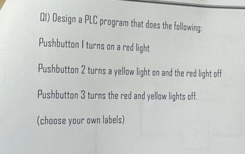Solved Ql) Design a PLL program that does the following: | Chegg.com