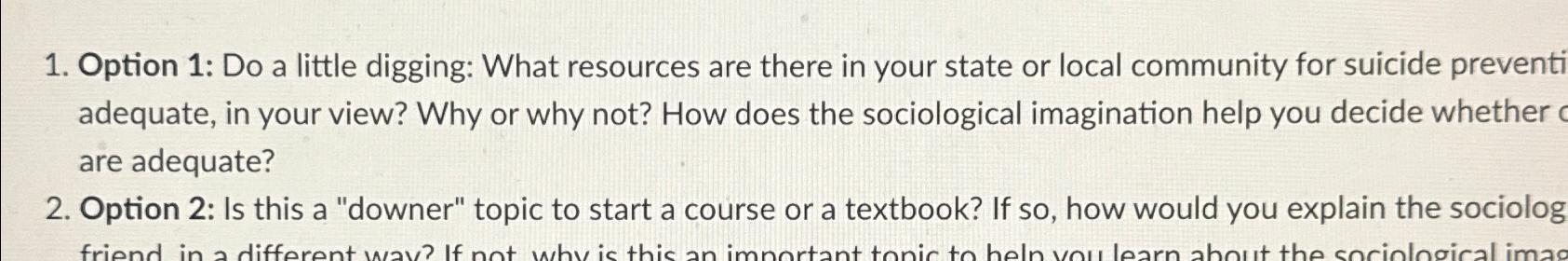 Solved Option 1: Do a little digging: What resources are | Chegg.com