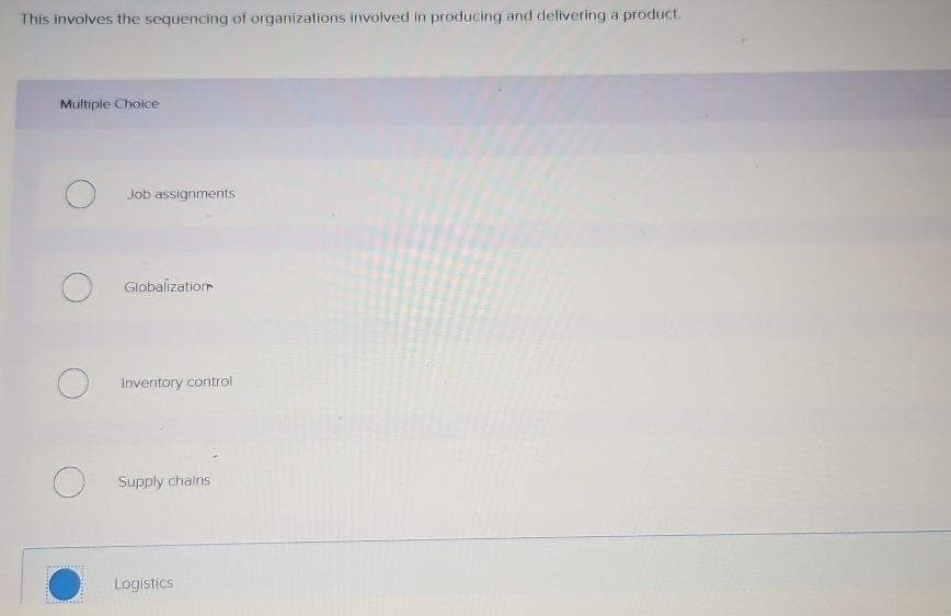 Solved This involves the sequencing of organizations | Chegg.com