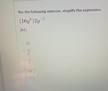Solved For the following exercise, simplify the | Chegg.com