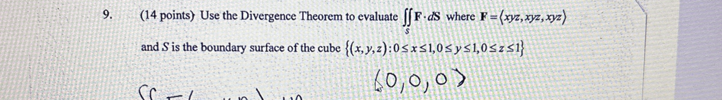 Solved (14 ﻿points) ﻿Use the Divergence Theorem to evaluate | Chegg.com
