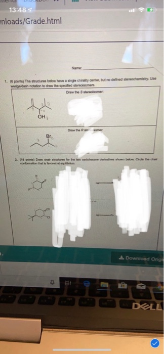 Solved 1. The structures below have a single chirality | Chegg.com