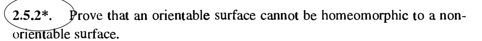 Solved 2 5 2 ﻿prove That An Orientable Surface Cannot Be