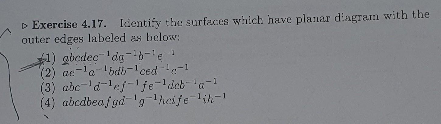 Solved Exercise 4.17. Identify the surfaces which have | Chegg.com