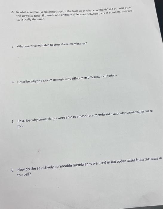 Solved Laboratory 3 Report Sheet Part A. Diffusion through a | Chegg.com
