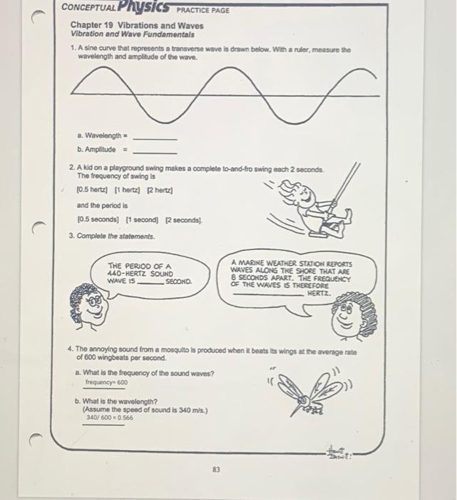 Solved Chapter 19 Vibrations and Waves Vibratlon and Wave | Chegg.com