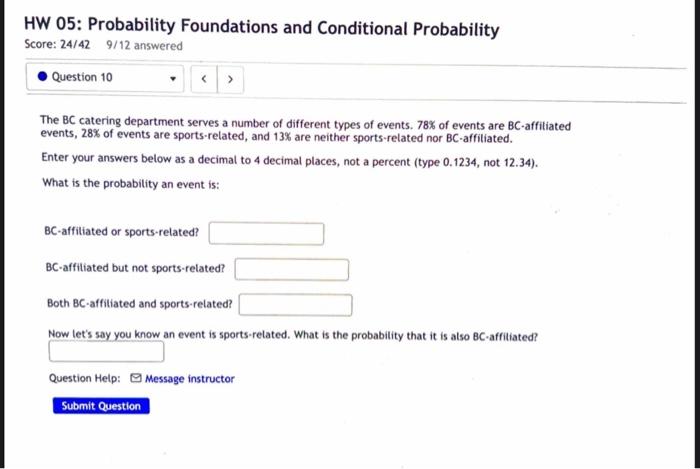 Solved HW 05: Probability Foundations and Conditional | Chegg.com