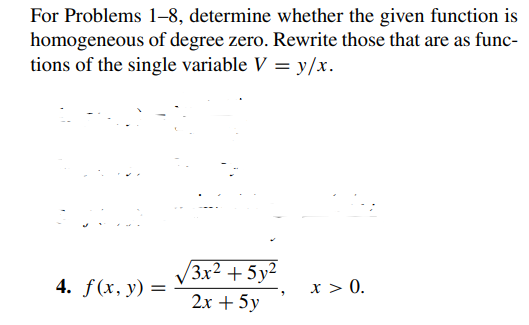 Solved For Problems 1-8, ﻿determine whether the given | Chegg.com