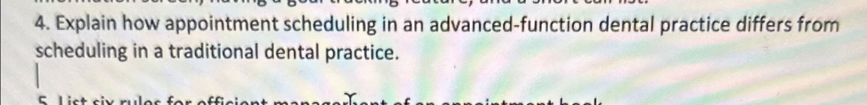 Solved Explain how appointment scheduling in an | Chegg.com