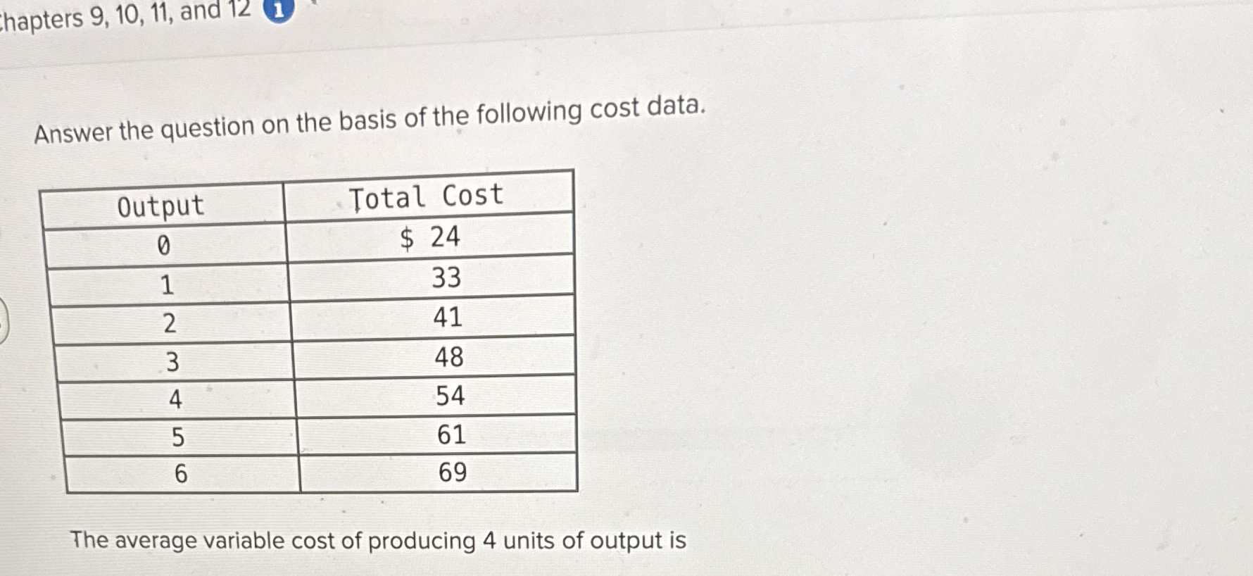 Solved hapters 9,10,11, ﻿and 12Answer the question on the | Chegg.com