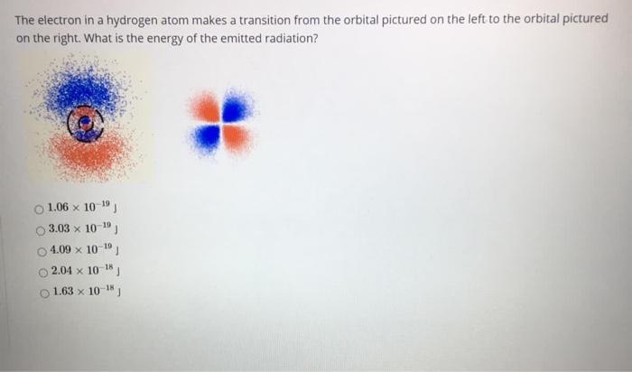 Solved The Electron In A Hydrogen Atom Makes A Transition
