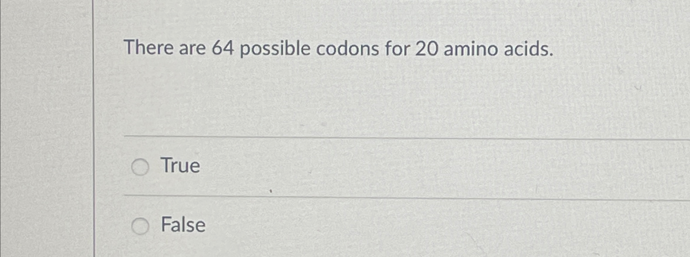 Solved There are 64 ﻿possible codons for 20 ﻿amino | Chegg.com
