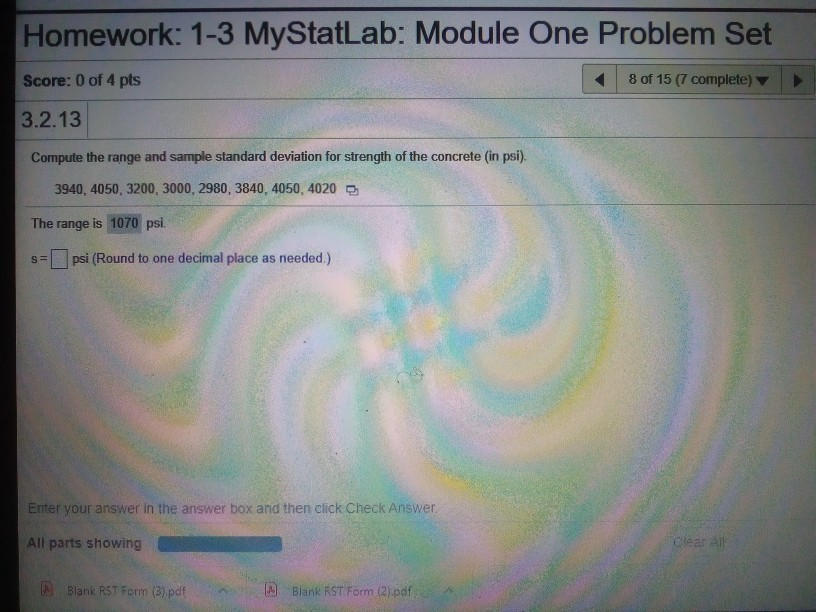 Solved Homework: 1-3 MyStatLab: Module One Problem Set | Chegg.com