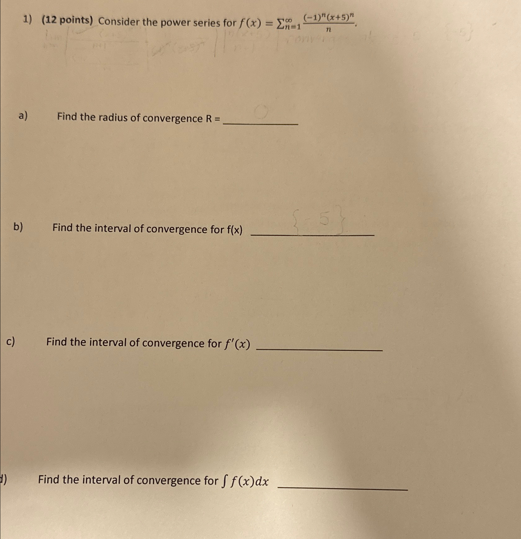 Solved Consider the power series for | Chegg.com