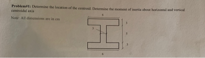 Solved Problem#1: Determine the location of the centroid. | Chegg.com Solved Problem#1: Determine the location of the centroid. | Chegg.com