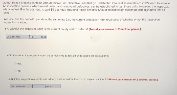 Solved Output from a process contains 0.04 defective unit. | Chegg.com