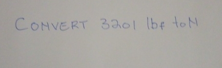 CONVERT 3201 ﻿lbf to N | Chegg.com