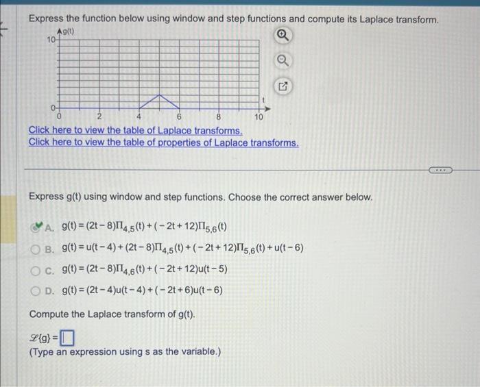 Solved Express the function below using window and step | Chegg.com