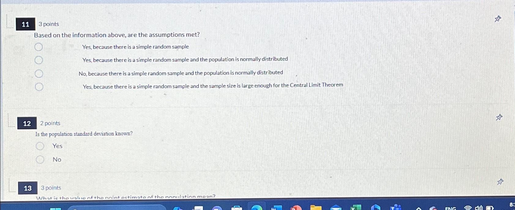 Solved 113 ﻿pointsBased on the information above, are the | Chegg.com