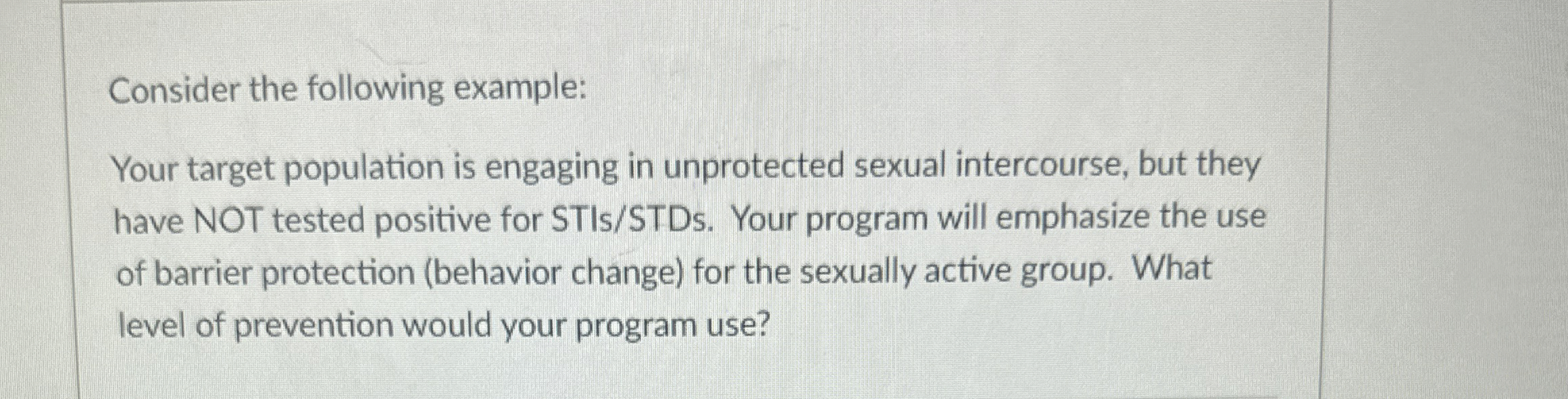 Solved Consider the following example:Your target population | Chegg.com