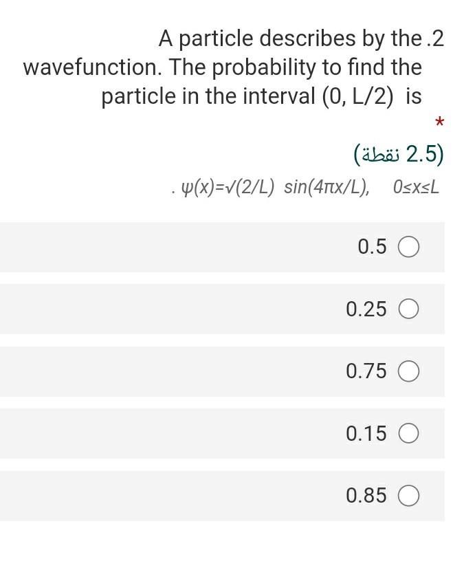 Solved A particle describes by the 2 wavefunction. The | Chegg.com