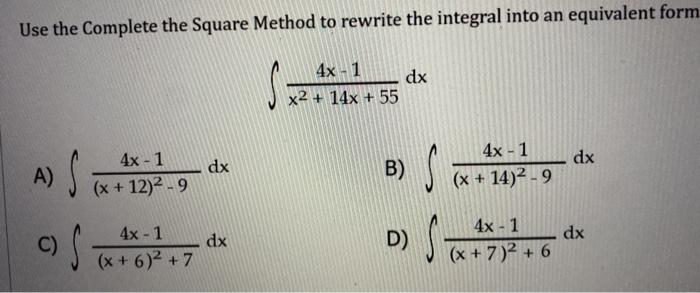 Solved Use the Complete the Square Method to rewrite the | Chegg.com