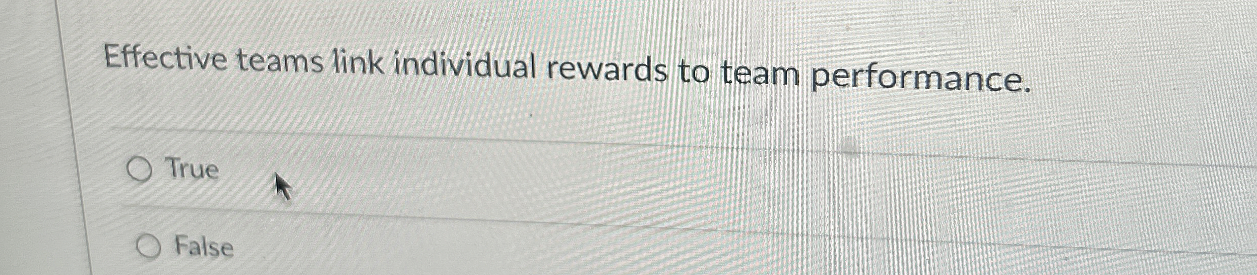 Solved Effective teams link individual rewards to team | Chegg.com